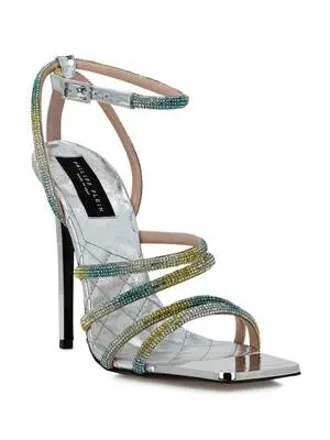 Philipp Plein Mirror 120mm Crystal-embellished Sandals