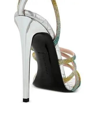 Philipp Plein Mirror 120mm Crystal-embellished Sandals