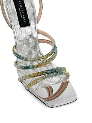 Philipp Plein Mirror 120mm Crystal-embellished Sandals