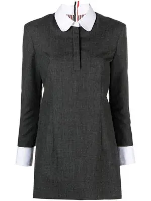 Thom Browne Virgin Wool Mini Shift Dress