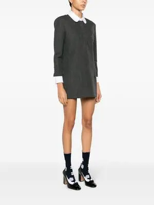 Thom Browne Virgin Wool Mini Shift Dress