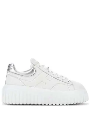 Hogan H-stripes Leather Sneakers - White
