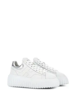 Hogan H-stripes Leather Sneakers - White