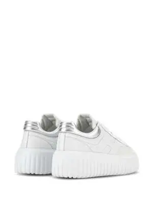 Hogan H-stripes Leather Sneakers - White