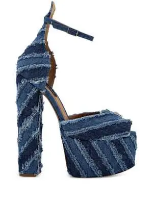 Philipp Plein 120mm Denim Platform Pumps