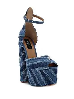Philipp Plein 120mm Denim Platform Pumps