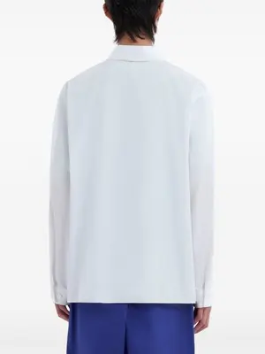 Marni Logo-print Zip-up Shirt - White