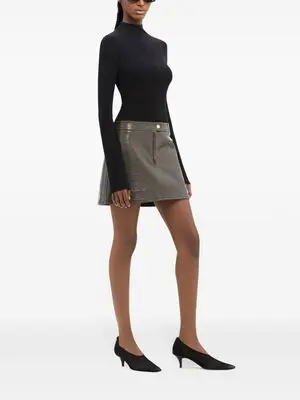 COURREGES Reedition Vinyl Mini Skirt - Green