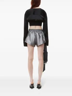 Alexander Wang Long-sleeve Cropped Blouse