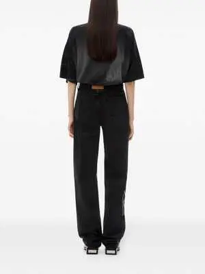 Alexander Wang Ez Logo-embellished Jeans - Grey