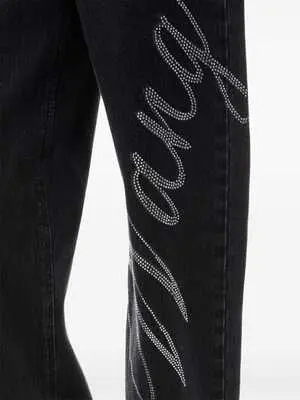Alexander Wang Ez Logo-embellished Jeans - Grey