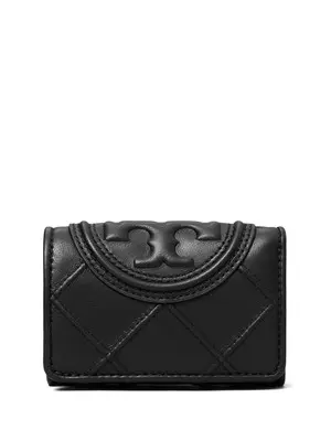 Tory Burch Tri-fold Leather Wallet - Black