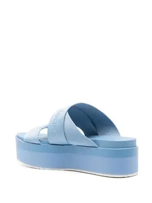 Calvin Klein Logo Flatform Sandals - Blue