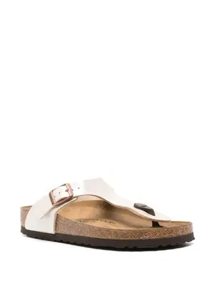 BIRKENSTOCK Gizeh Leather Slippers - Neutrals