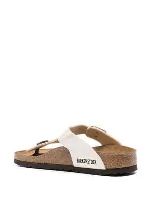 BIRKENSTOCK Gizeh Leather Slippers - Neutrals