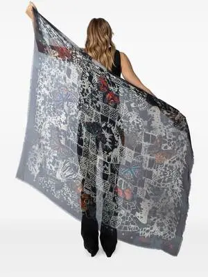 Zadig&Voltaire Kerry Printed Modal Scarf - Blue