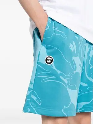 AAPE BY *A BATHING APE Abstract-print Jersey Track Shorts