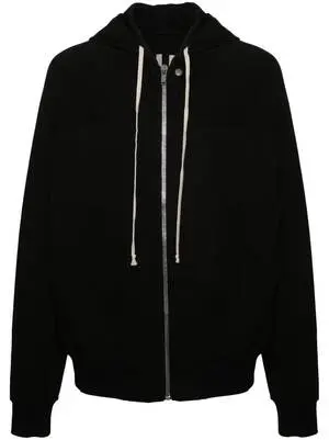 Rick Owens Zip-up Cotton Hoodie - Black