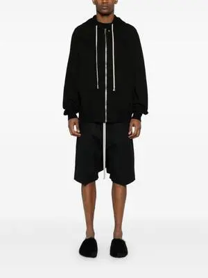 Rick Owens Zip-up Cotton Hoodie - Black