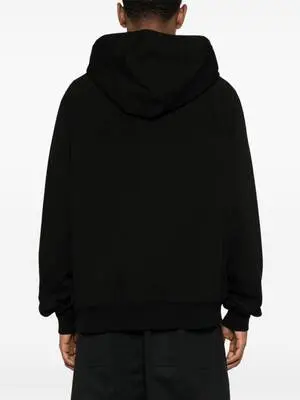 Rick Owens Zip-up Cotton Hoodie - Black