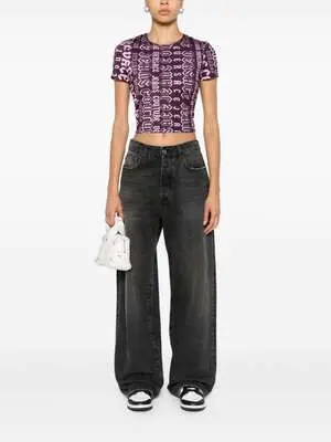 Versace Logomania Cropped T-shirt