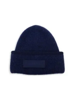 Jacquemus Logo Alpaca-blend Beanie Navy