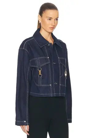 Stella McCartney Hardware Detailed Denim Jacket