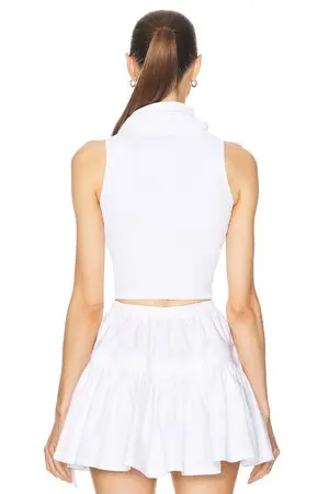 Alaïa Crop Hooded Tank Top - Blanc