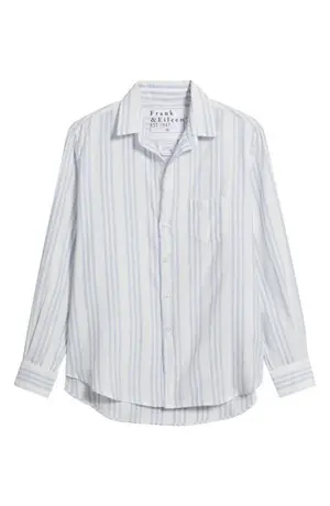 Frank & Eileen Eileen Relaxed Button-up Shirt - Multi Blue Stripe