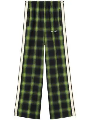 Palm Angels Logo-embroidered Plaid Track Pants