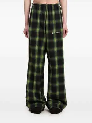 Palm Angels Logo-embroidered Plaid Track Pants