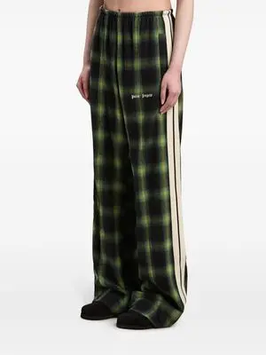 Palm Angels Logo-embroidered Plaid Track Pants