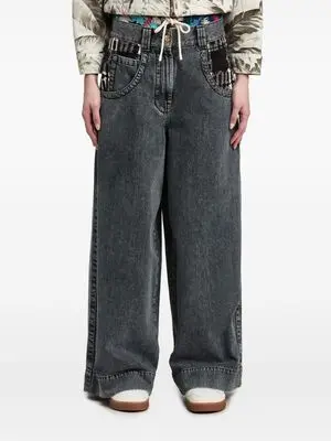 Palm Angels Monogram Wide-leg Jeans