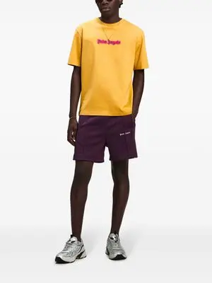 Palm Angels Logo-print Cotton T-shirt - Yellow