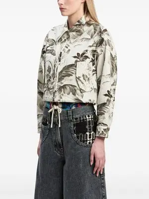Palm Angels Palm-tree Print Denim Jacket