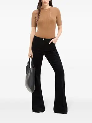 COURREGES Solar Ribbed Knit Sweater - Brown
