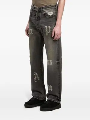 Palm Angels Logo-patch Loose Jeans