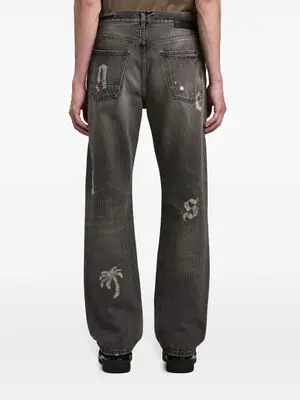 Palm Angels Logo-patch Loose Jeans