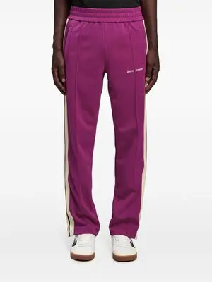 Palm Angels Logo-embroidered Straight-leg Track Pants - Purple