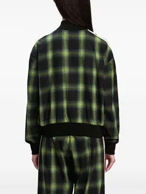 Palm Angels Logo-embroidered Plaid Bomber Jacket