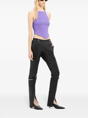 COURREGES Rib-knit Tank Top - Purple