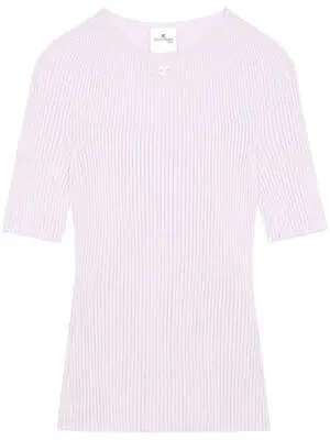 COURREGES Ribbed Knit Sweater - Pink