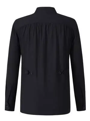 Shanghai Tang Cotton Canvas Mock Neck Button-up Jacket