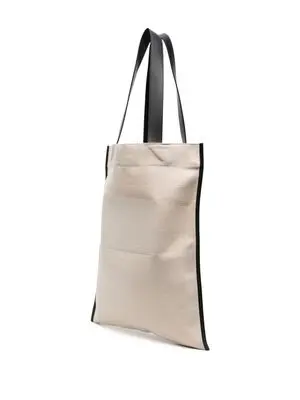 JIL SANDER Flat Embroidered-logo Tote Bag