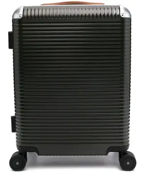 FPM MILANO Bank Light Spinner 55 Ribbed Suitcase - Green