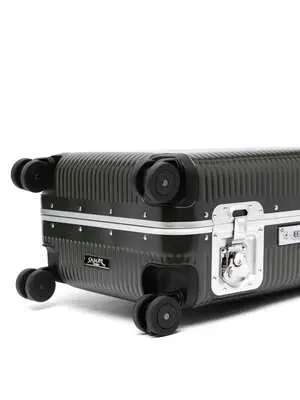 FPM MILANO Bank Light Spinner 55 Ribbed Suitcase - Green