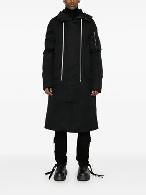 Rick Owens Hooded Padded Coat - Black