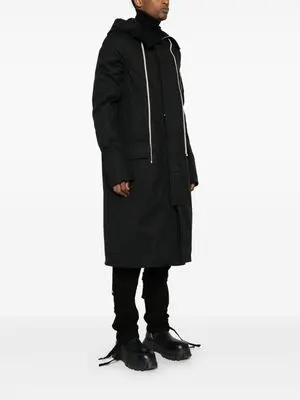 Rick Owens Hooded Padded Coat - Black