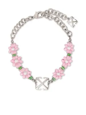 Off-White Flower-bead Arrow Bracelet