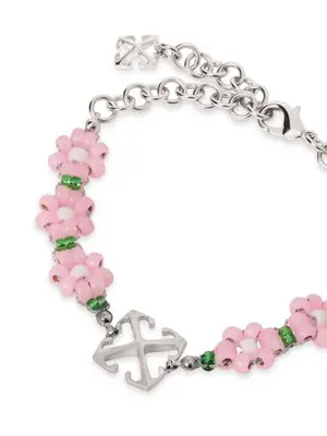 Off-White Flower-bead Arrow Bracelet